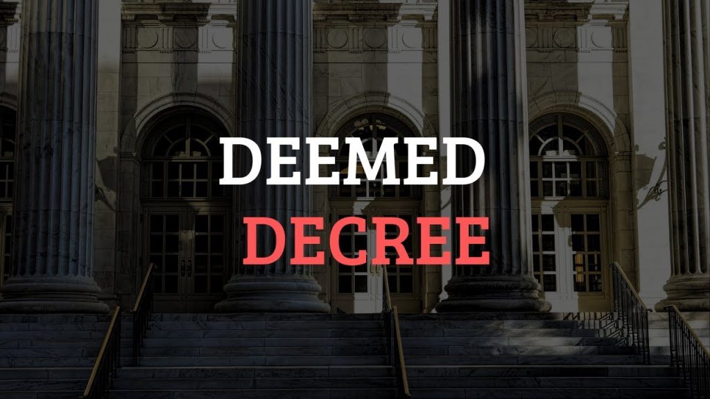 सीपीसी, 1908 के तहत एक डीम्ड डिक्री - hindi iPleaders